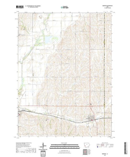 US Topo 7.5-minute map for Emerson IA – American Map Store