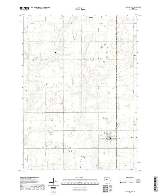 US Topo 7.5-minute map for Farnhamville IA – American Map Store