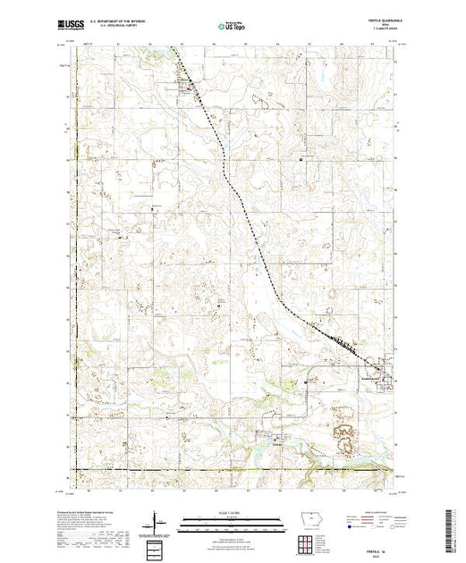 US Topo 7.5-minute map for Fertile IA – American Map Store