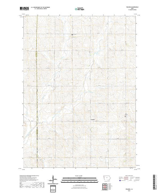 US Topo 7.5-minute map for Fielding IA – American Map Store