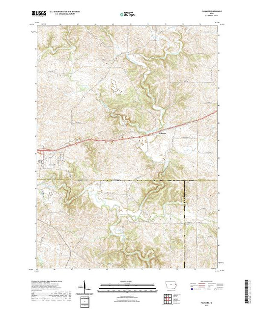 US Topo 7.5-minute map for Fillmore IA – American Map Store
