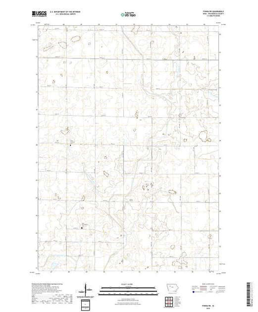 US Topo 7.5-minute map for Fonda NE IA – American Map Store