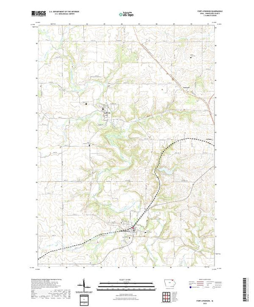 US Topo 7.5-minute map for Fort Atkinson IA – American Map Store