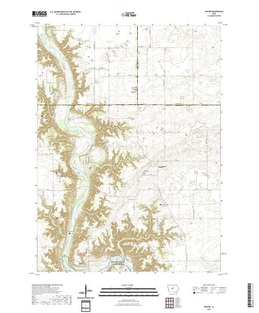 US Topo 7.5-minute map for Fraser IA – American Map Store