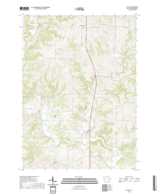 US Topo 7.5-minute map for Fulton IA – American Map Store
