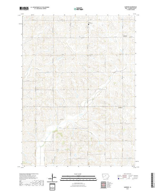 US Topo 7.5-minute map for Gardner IA – American Map Store