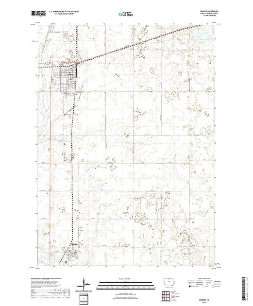 US Topo 7.5-minute map for Garner IA – American Map Store
