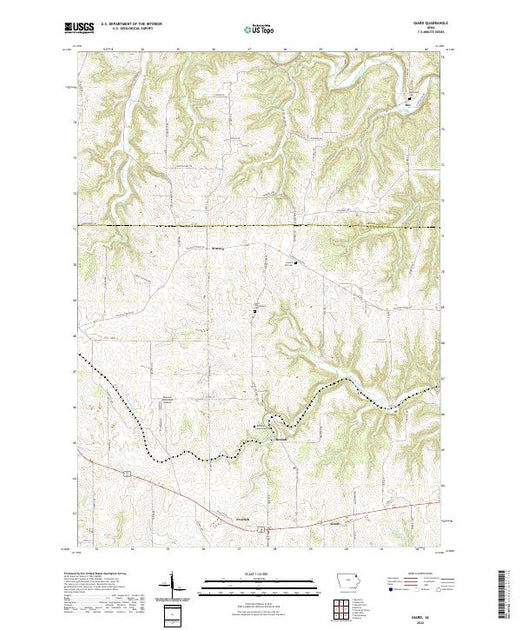 US Topo 7.5-minute map for Giard IA – American Map Store