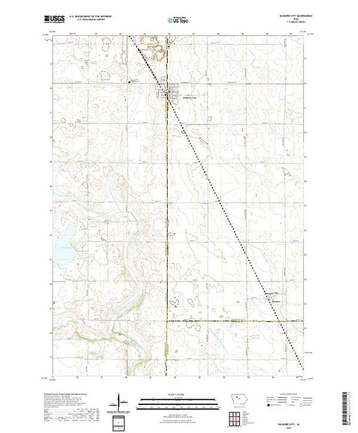 US Topo 7.5-minute map for Gilmore City IA – American Map Store