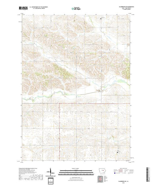 US Topo 7.5-minute map for Gladbrook NE IA – American Map Store