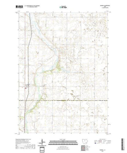 US Topo 7.5-minute map for Goodell IA – American Map Store