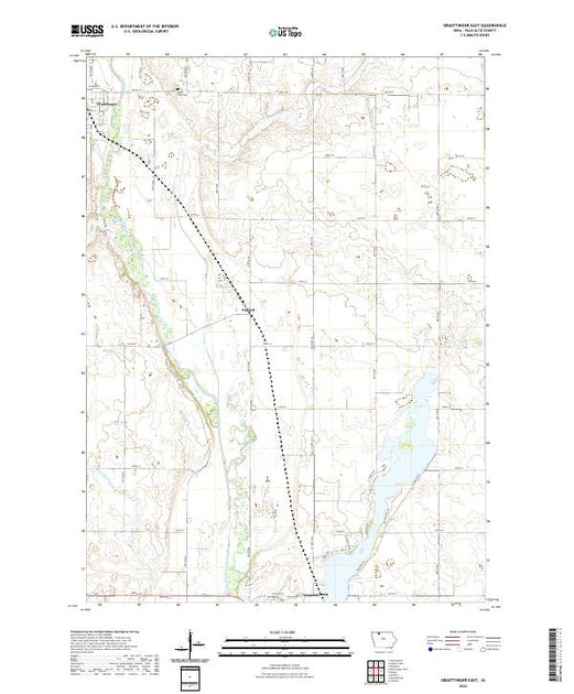 US Topo 7.5-minute map for Graettinger East IA – American Map Store