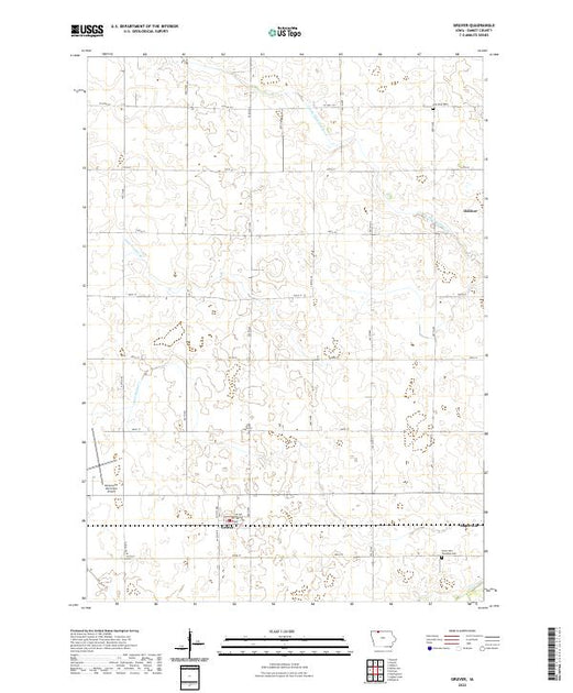 US Topo 7.5-minute map for Gruver IA – American Map Store