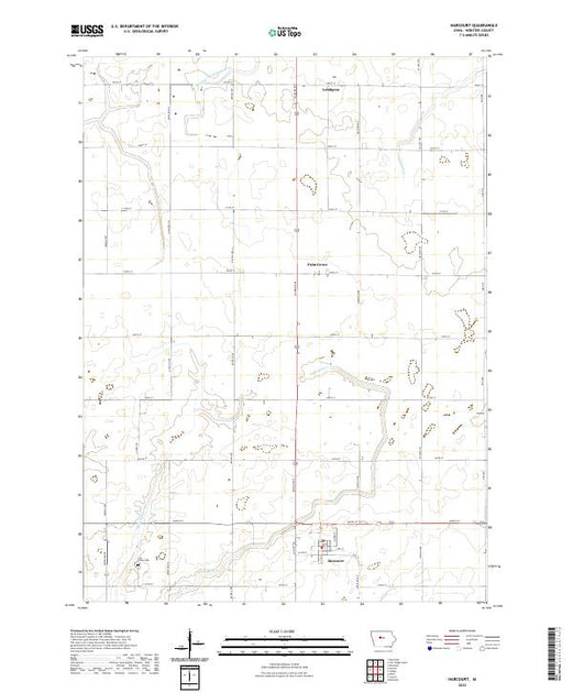 US Topo 7.5-minute map for Harcourt IA – American Map Store