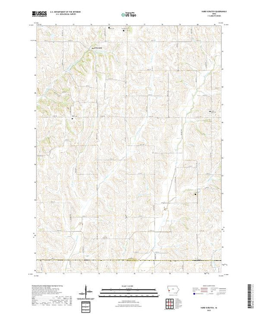 US Topo 7.5-minute map for Hard Scratch IA – American Map Store