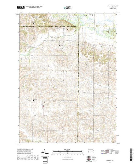 US Topo 7.5-minute map for Hartwick IA – American Map Store