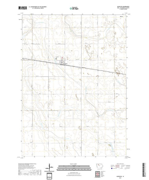 US Topo 7.5-minute map for Havelock IA – American Map Store