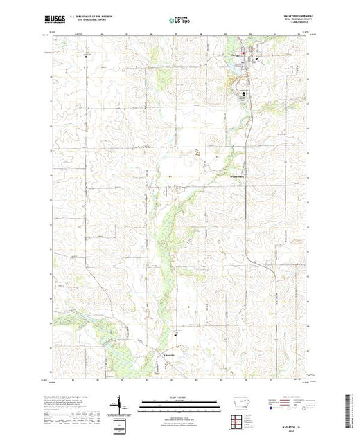 US Topo 7.5-minute map for Hazleton IA – American Map Store