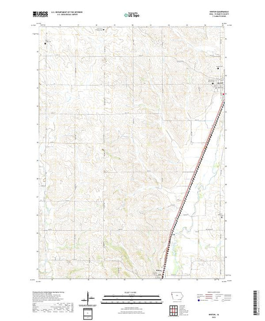 US Topo 7.5-minute map for Hinton IA – American Map Store