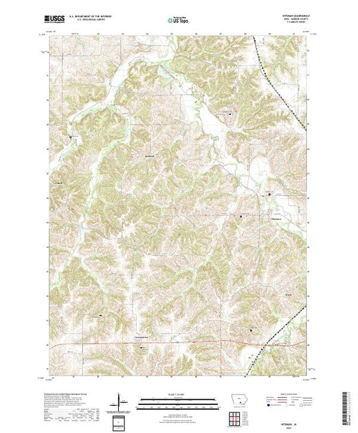 US Topo 7.5-minute map for Hiteman IA – American Map Store