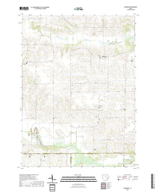 US Topo 7.5-minute map for Holbrook IA – American Map Store