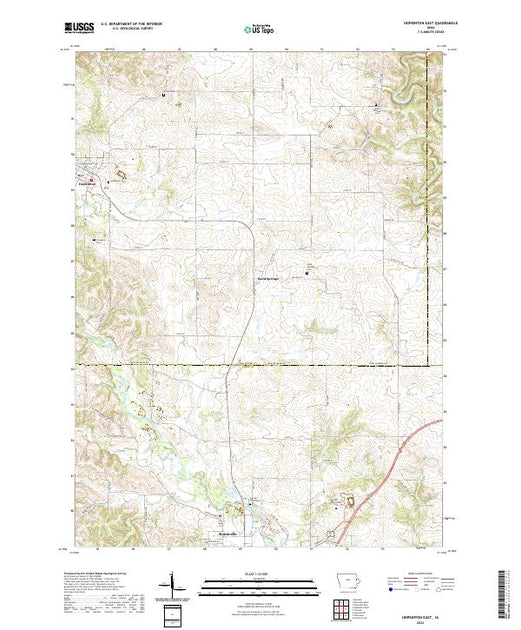 US Topo 7.5-minute map for Hopkinton East IA – American Map Store