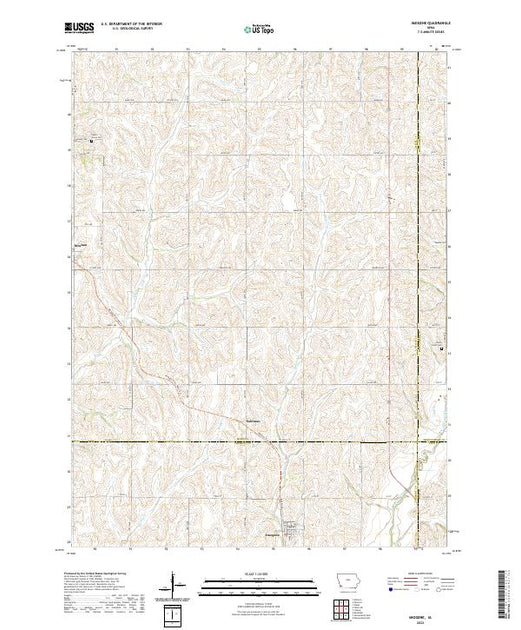 US Topo 7.5-minute map for Imogene IA – American Map Store