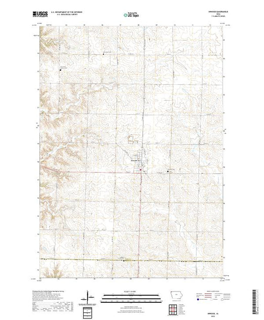 US Topo 7.5-minute map for Inwood IA – American Map Store