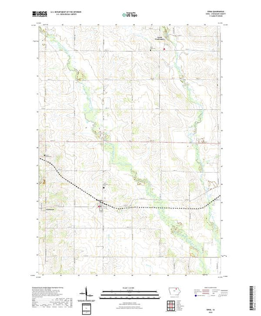 US Topo 7.5-minute map for Ionia IA – American Map Store