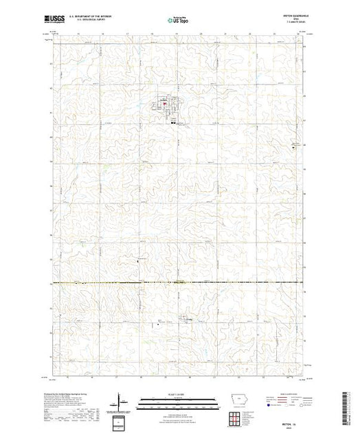 US Topo 7.5-minute map for Ireton IA – American Map Store