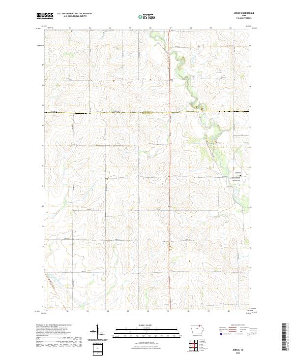 US Topo 7.5-minute map for Jerico IA – American Map Store