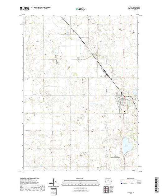 US Topo 7.5-minute map for Jewell IA – American Map Store