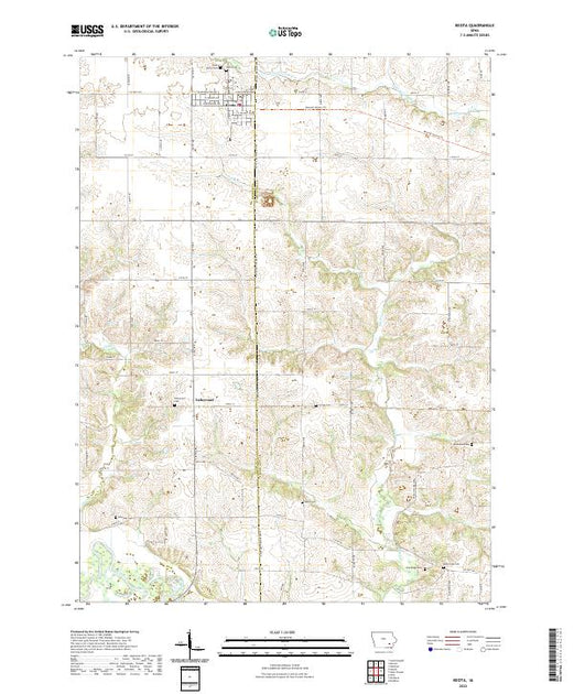 US Topo 7.5-minute map for Keota IA – American Map Store