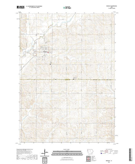 US Topo 7.5-minute map for Kingsley IA – American Map Store