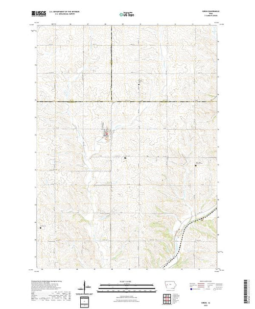 US Topo 7.5-minute map for Kiron IA – American Map Store