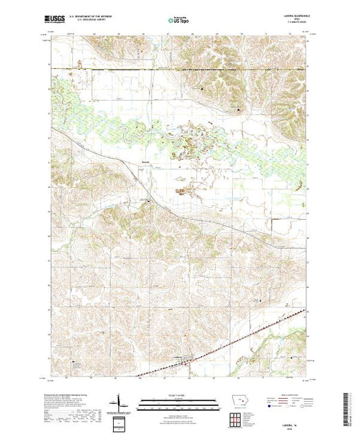 US Topo 7.5-minute map for Ladora IA – American Map Store