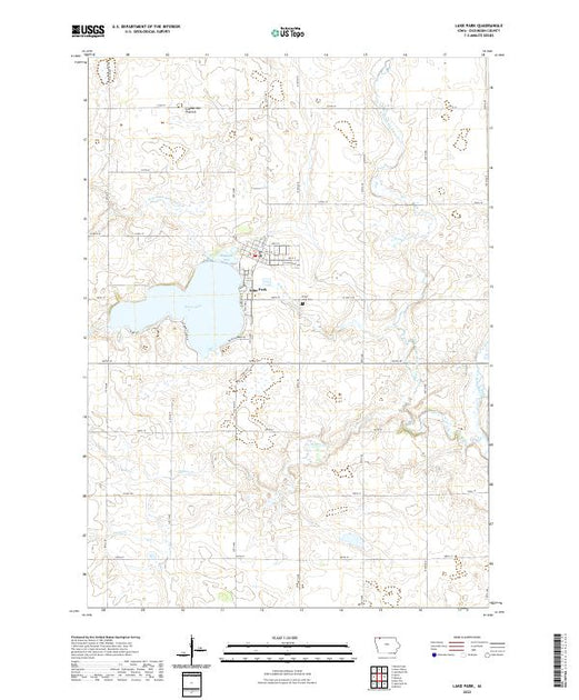 US Topo 7.5-minute map for Lake Park IA – American Map Store