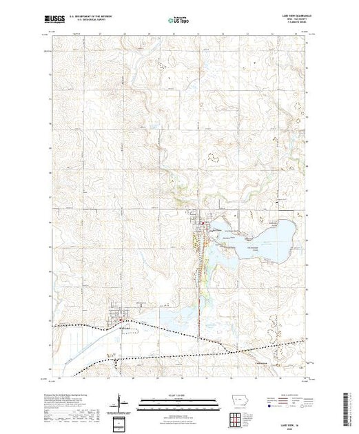 US Topo 7.5-minute map for Lake View IA – American Map Store