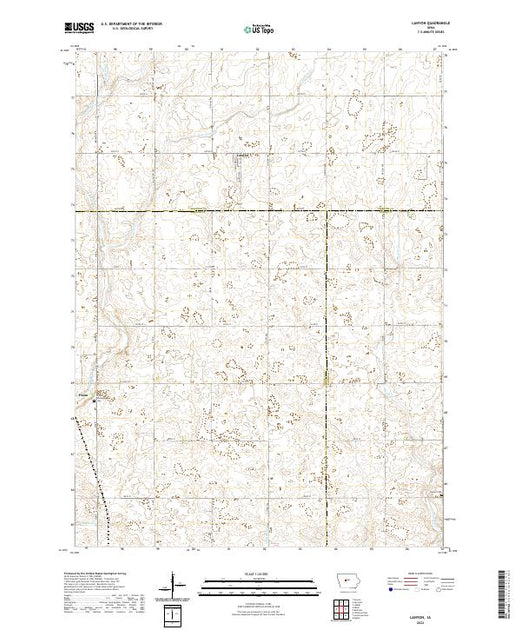 US Topo 7.5-minute map for Lanyon IA – American Map Store