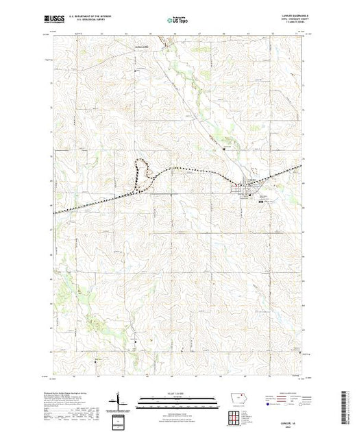 US Topo 7.5-minute map for Lawler IA – American Map Store