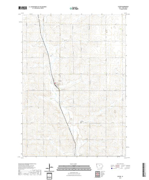 US Topo 7.5-minute map for Lester IA – American Map Store