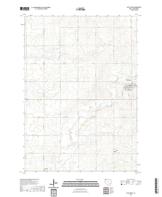 US Topo 7.5-minute map for Little Rock IA – American Map Store