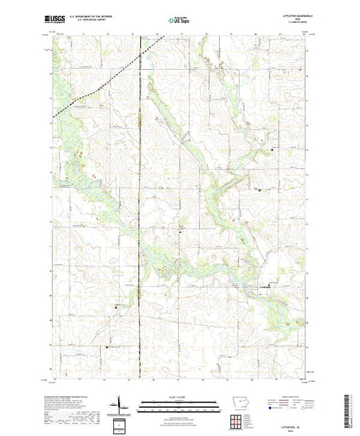 US Topo 7.5-minute map for Littleton IA – American Map Store