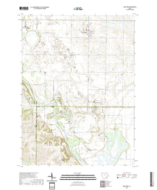 US Topo 7.5-minute map for Lone Tree IA – American Map Store