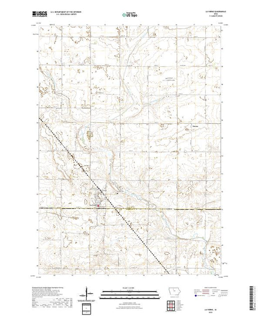 US Topo 7.5-minute map for Lu Verne IA – American Map Store