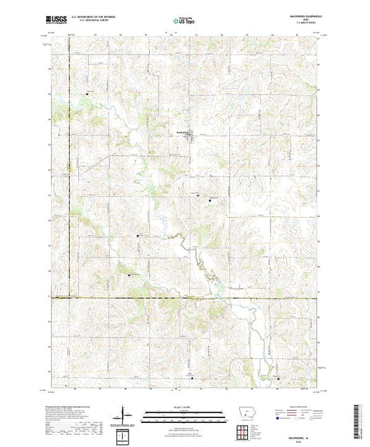 US Topo 7.5-minute map for Macksburg IA – American Map Store