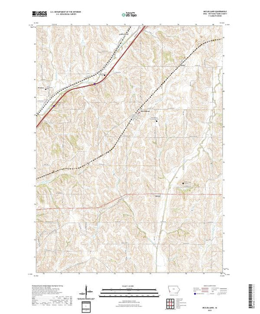 US Topo 7.5-minute map for McClelland IA – American Map Store