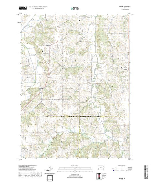 US Topo 7.5-minute map for Medora IA – American Map Store