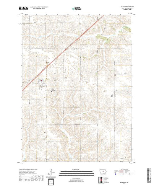 US Topo 7.5-minute map for Melbourne IA – American Map Store
