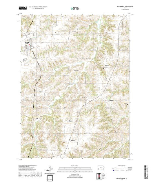 US Topo 7.5-minute map for Melcher-Dallas IA – American Map Store